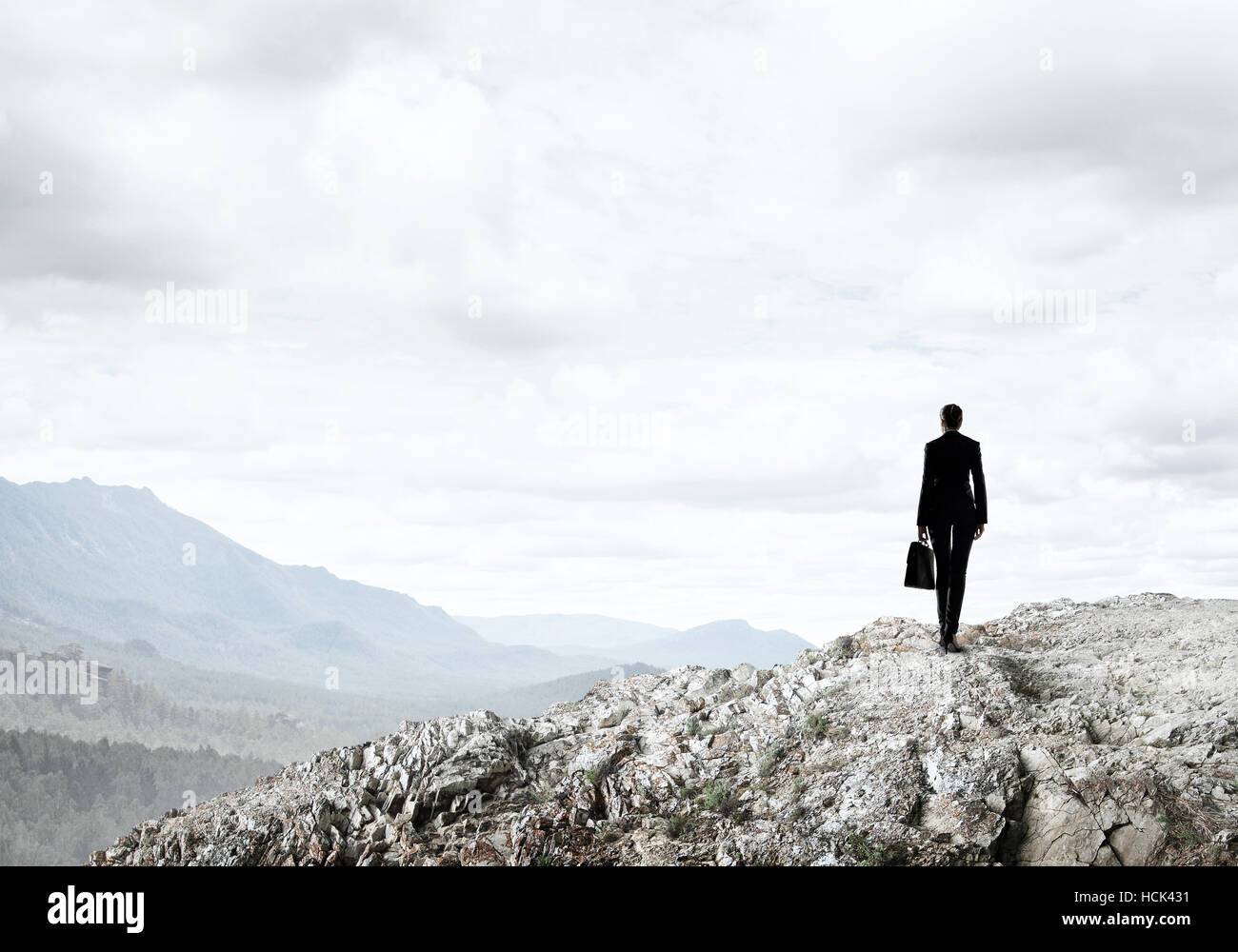 Achieving top of success Stock Photo - Alamy