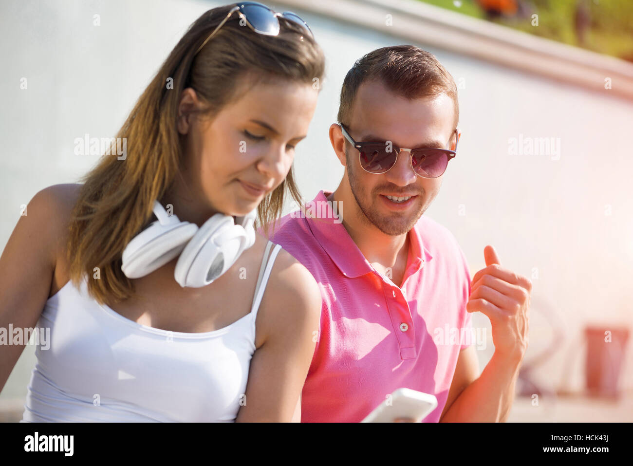 Having weekend in summer park Stock Photo - Alamy