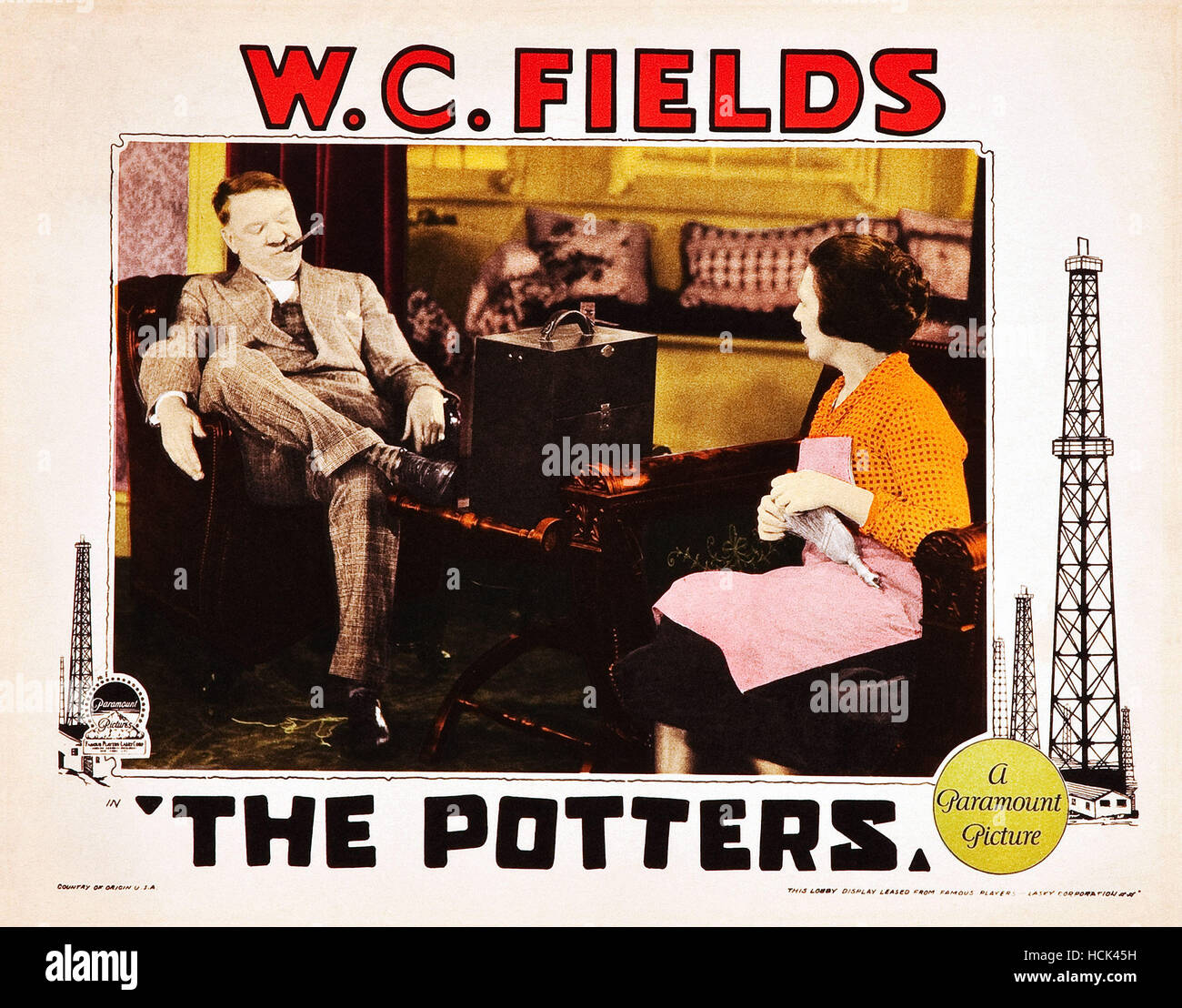 THE POTTERS, US poster, W.C. Fields, Mary Alden, US poster, 1927 Stock ...