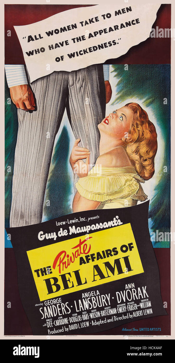 THE PRIVATE AFFAIRS OF BEL AMI, US poster art, Angela Lansbury, 1947 Stock Photo - Alamy