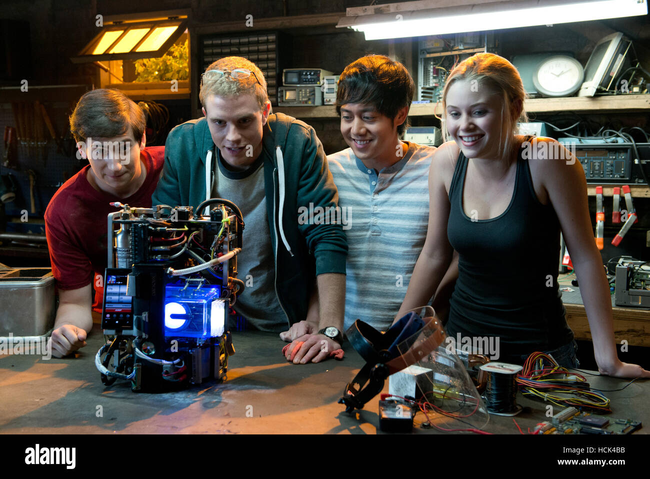 PROJECT ALMANAC, (aka WELCOME TO YESTERDAY), from left: Sam Lerner, Jonny Weston, Allen ...