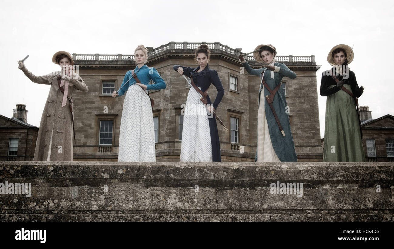 PRIDE AND PREJUDICE AND ZOMBIES, from left: Ellie Bamber, Bella ...