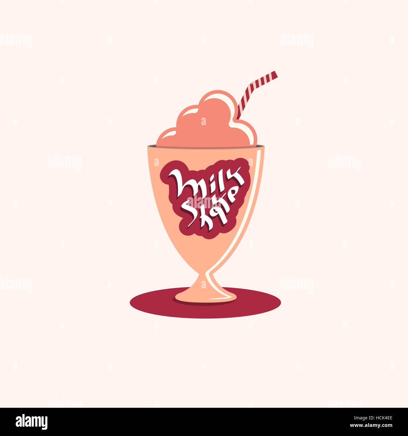Glass chocolate drink cream Stock Vector Images - Alamy