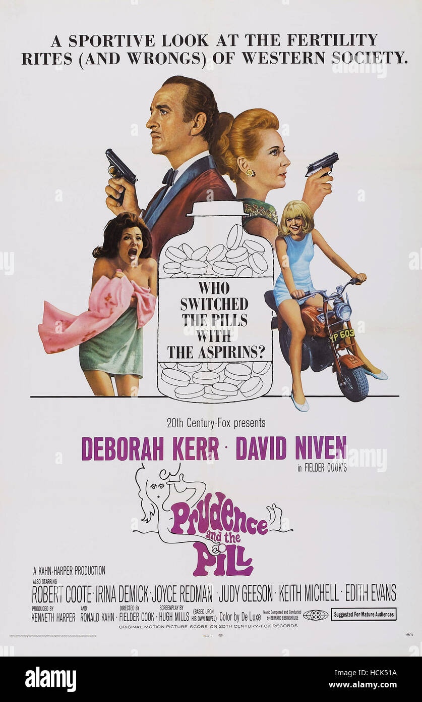 PRUDENCE AND THE PILL, US poster, rear from left: David Niven, Deborah ...
