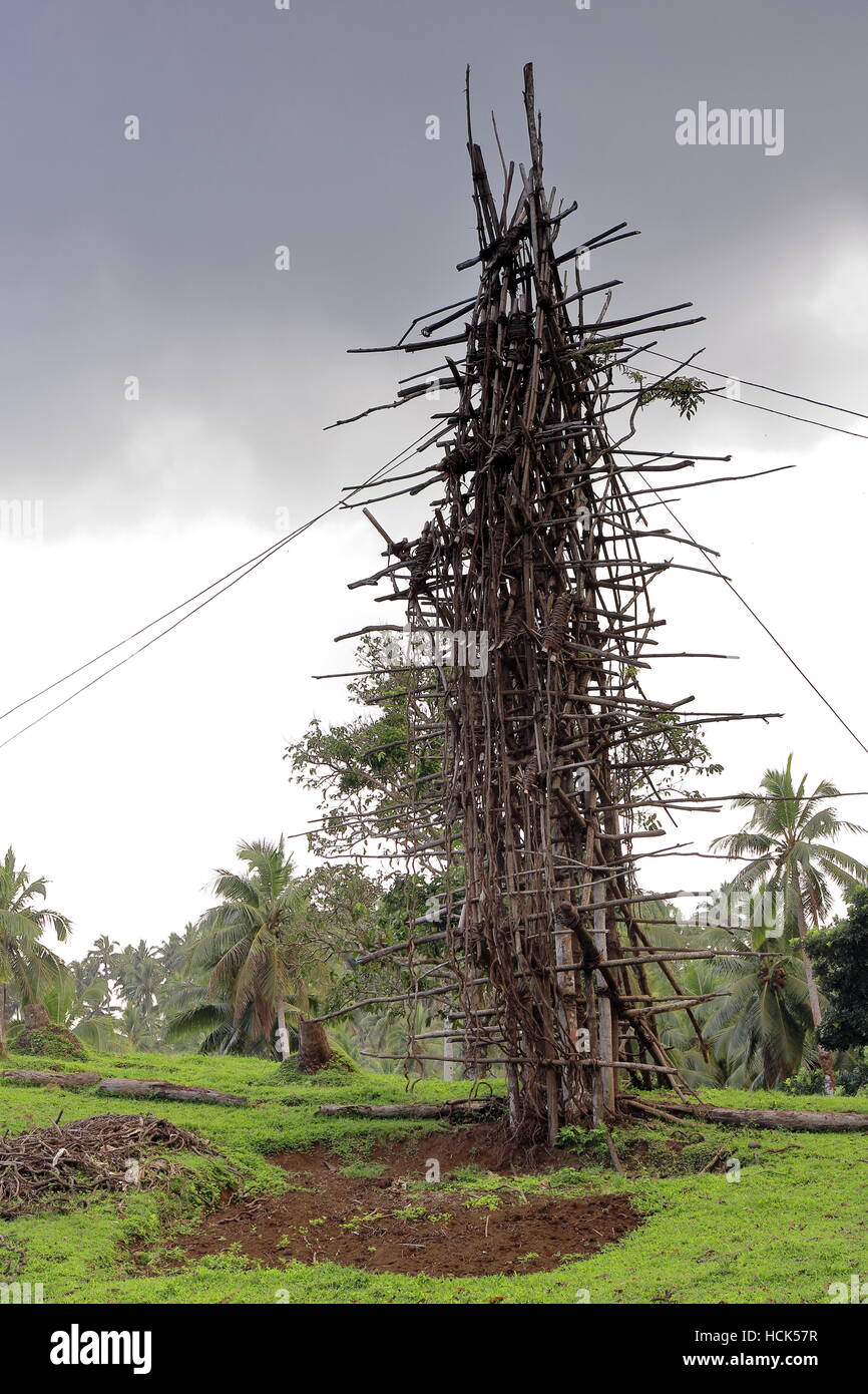 C.25 ms.tall tower for local nanggol or land diving ritual performed ...