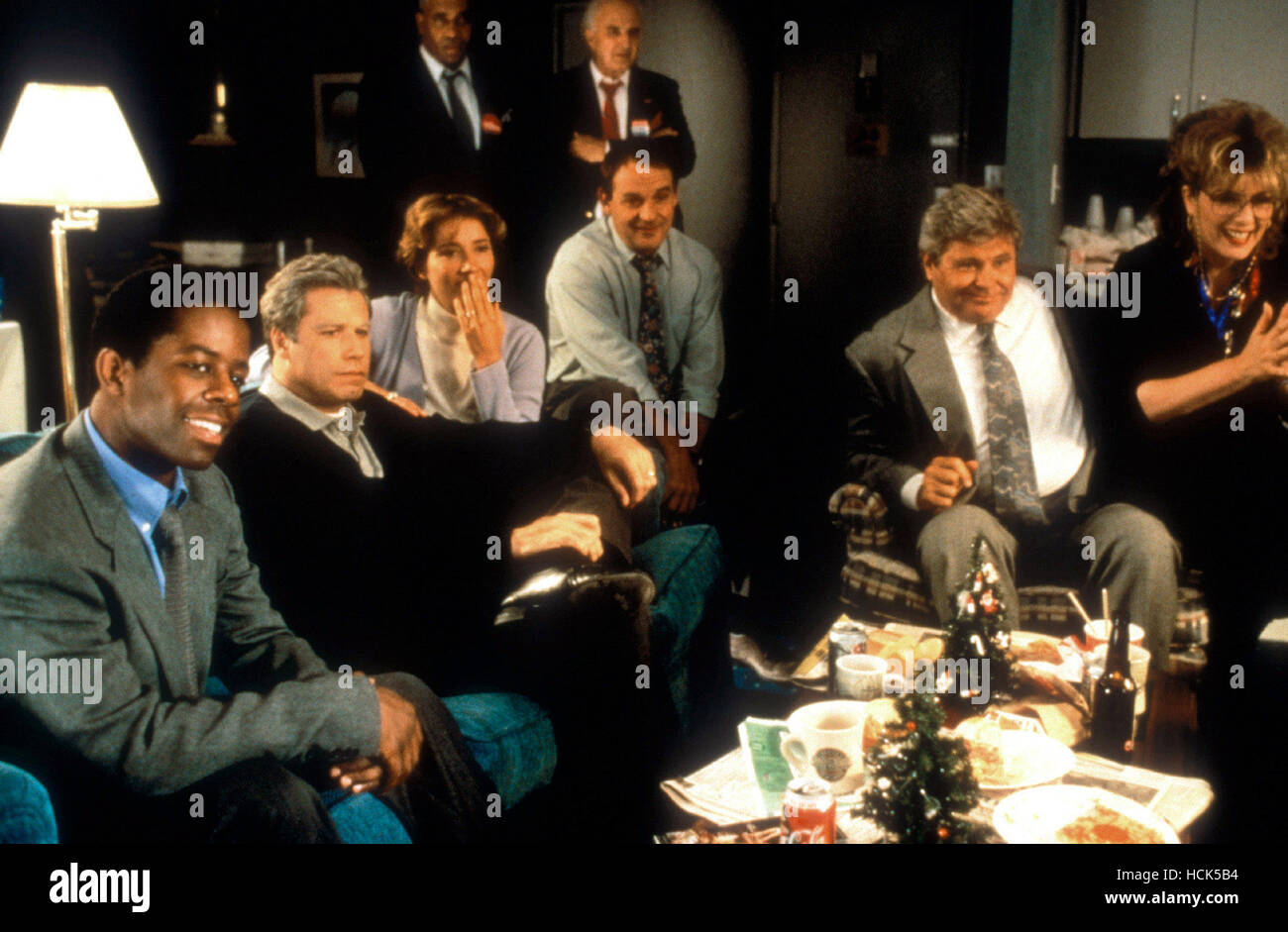 PRIMARY COLORS, seated: Adrian Lester, John Travolta, Emma Thompson ...