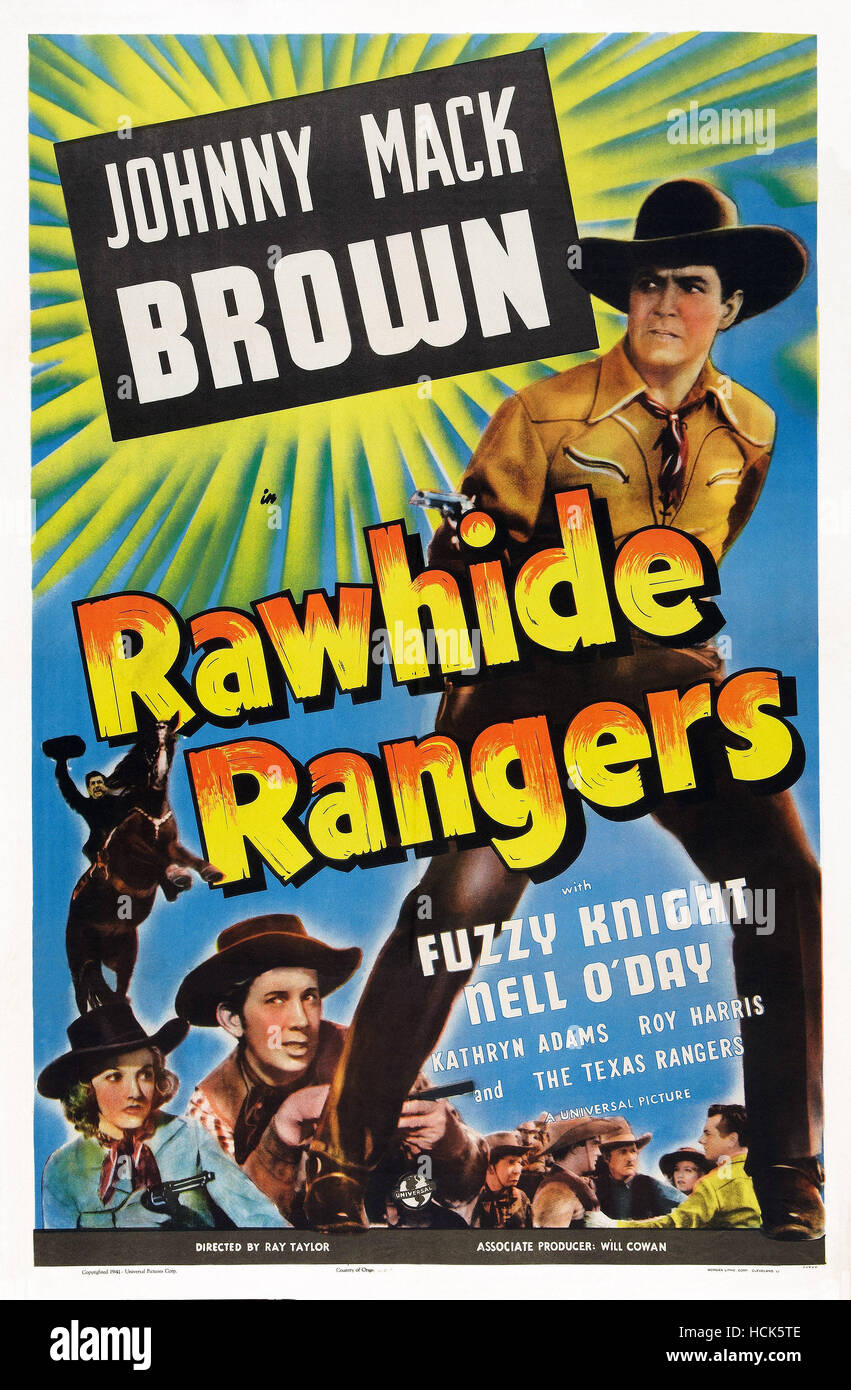 RAWHIDE RANGERS, US poster art, from left: Nell O'Day, Fuzzy Knight ...
