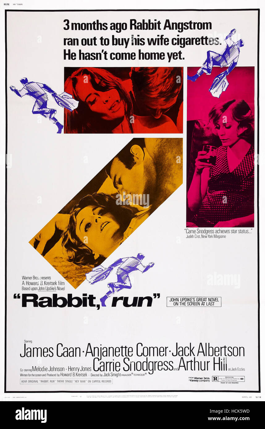 RABBIT, RUN, poster art, top l-r: Anjanette Comer, James Caan, right ...