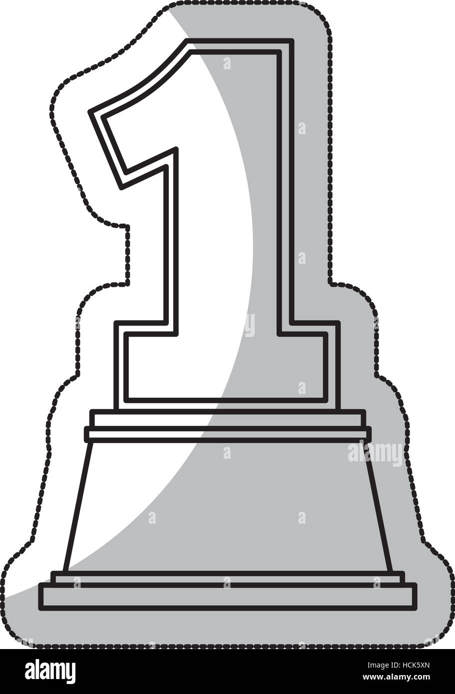 trophy number one award isolated icon vector illustration design Stock ...