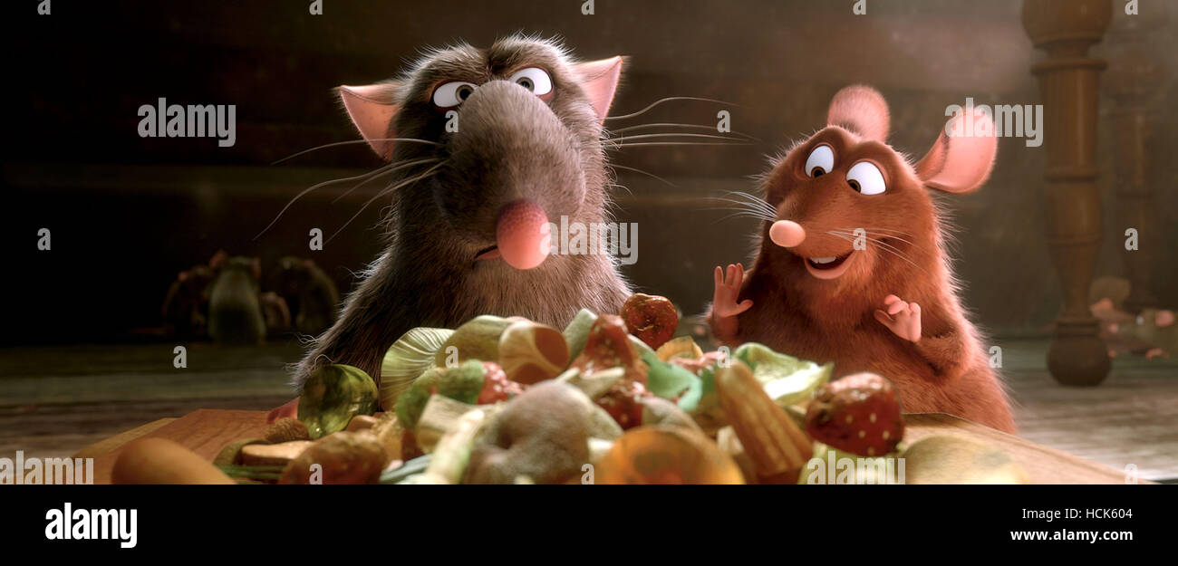 RATATOUILLE, Remy (voice: Patton Oswalt), Emile (voice: Peter Sohn ...
