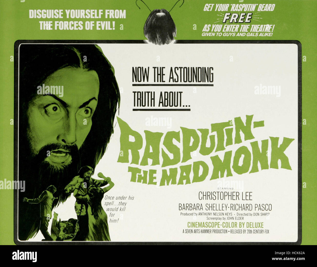 RASPUTIN: THE MAD MONK, Christopher Lee as Rasputin (three times ...