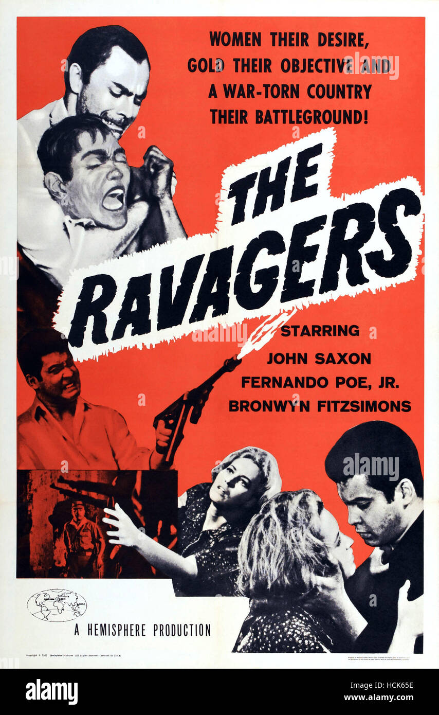 THE RAVAGERS, US poster art, top left: John Saxon, 1965 Stock Photo - Alamy