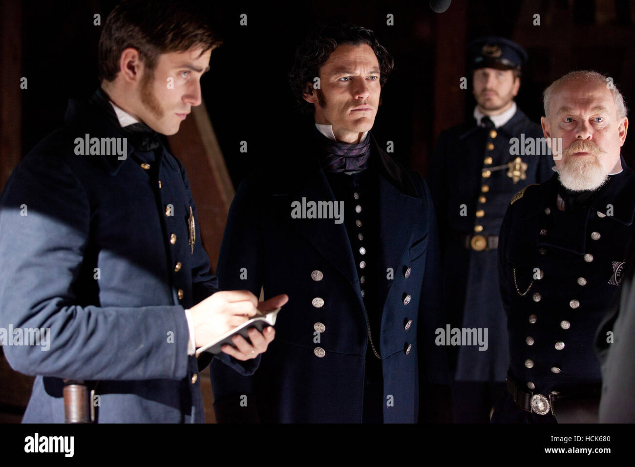 THE RAVEN, from left: Oliver Jackson-Cohen, Luke Evans, Jimmy Yuill ...