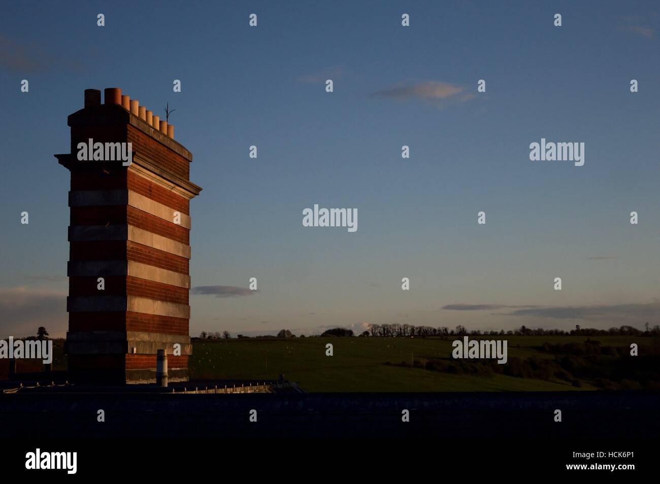 Chimney of Old British House in the Country Stock Photo - Alamy