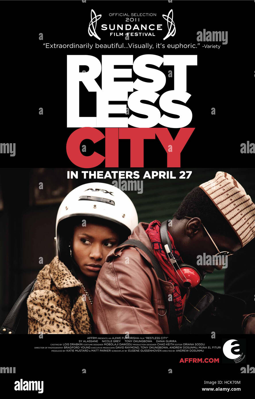 RESTLESS CITY, l-r: Sy Alassane, Sky Nicole Grey on US poster art, 2011 ...