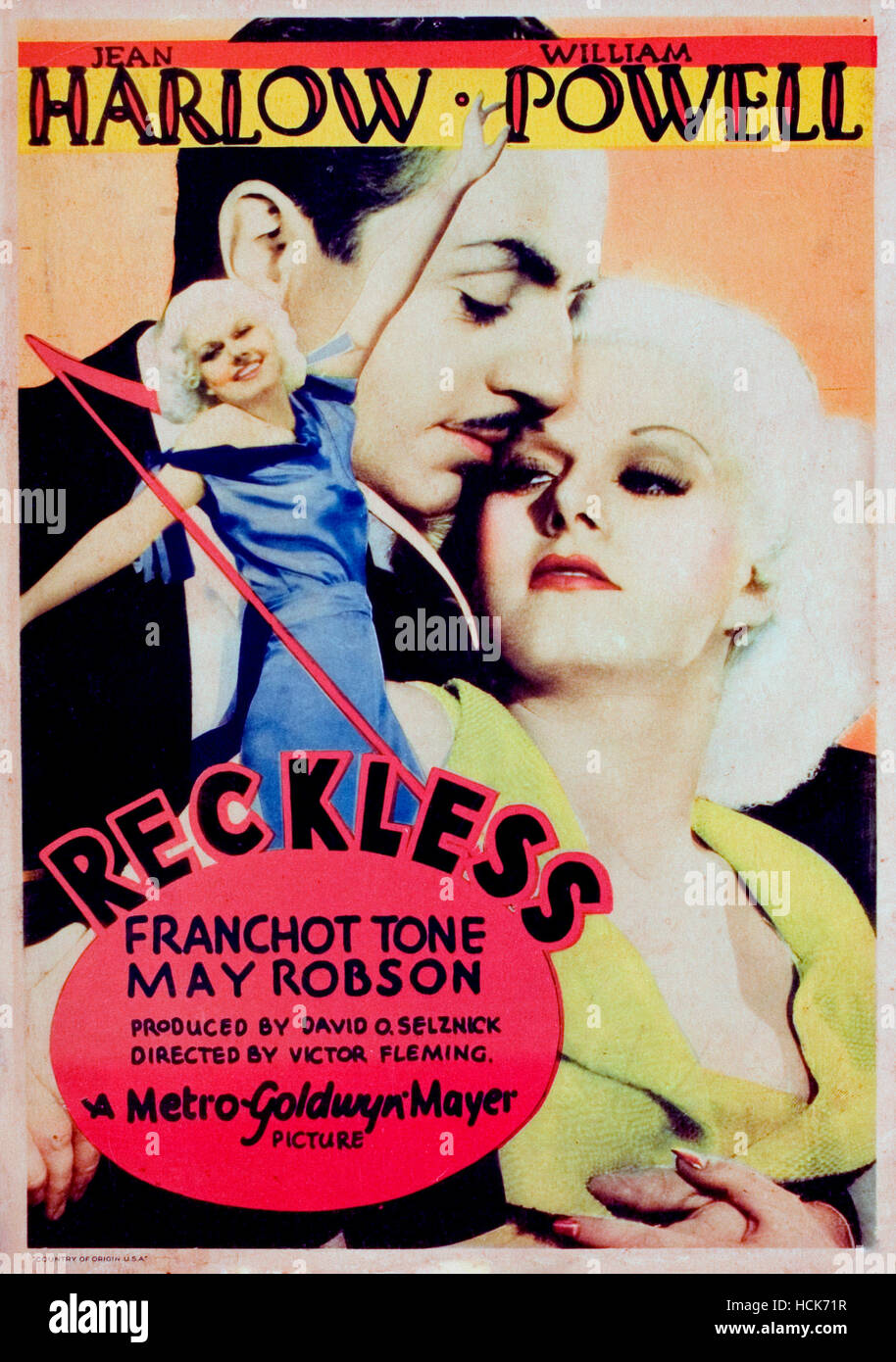 RECKLESS, William Powell, Jean Harlow, 1935 Stock Photo - Alamy
