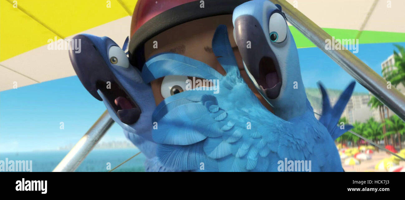 RIO, Blu (left, voice: Jesse Eisenberg), Jewel (right, voice: Anne ...