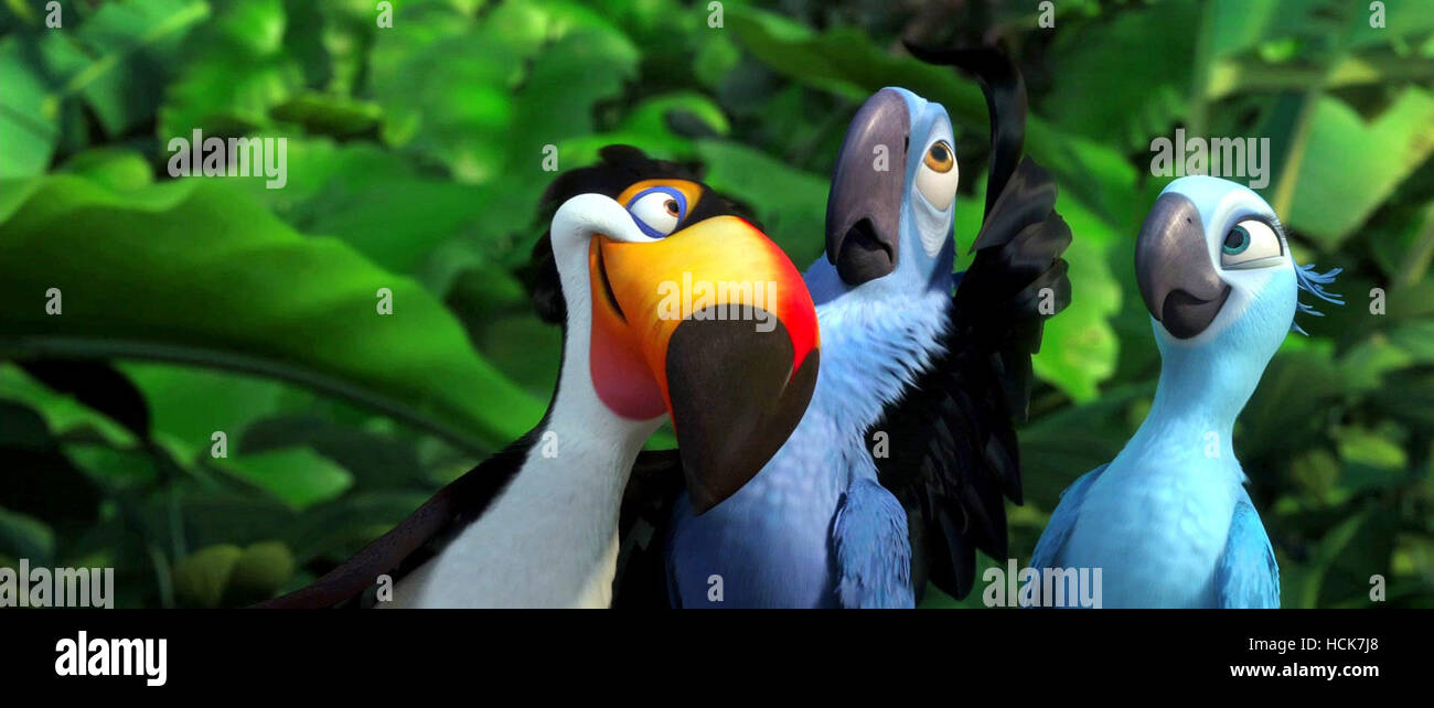 RIO, from left: Raphael the Toucan (voice: George Lopez), Blu (center ...