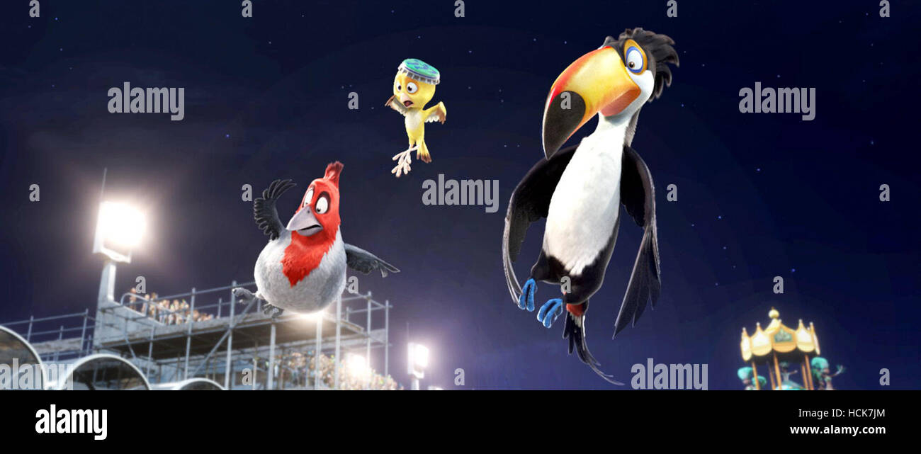 RIO, center: Nico (voice: Jamie Foxx), right: Raphael the Toucan (voice ...