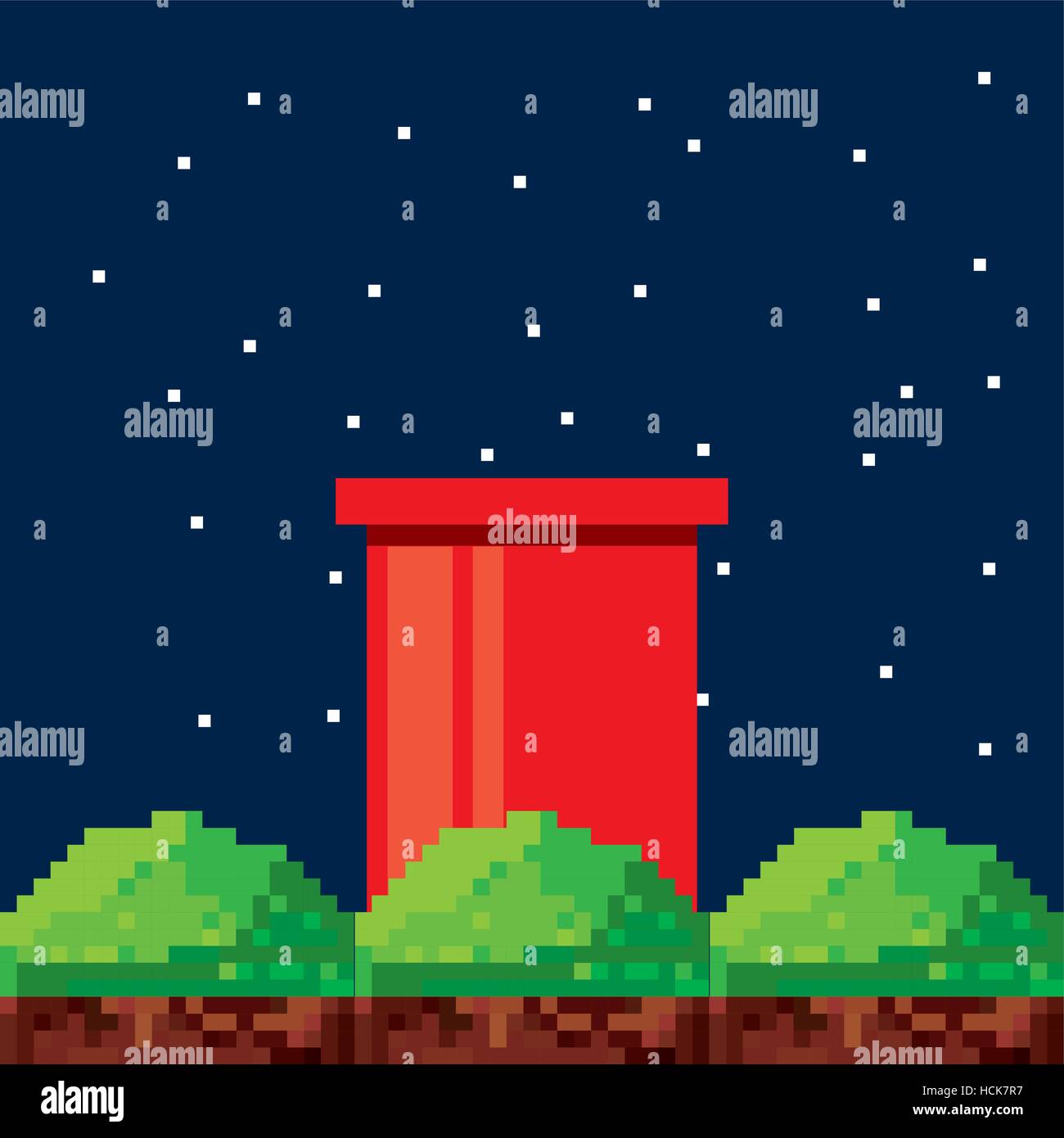 game scene pixelated background vector illustration design Stock Vector ...