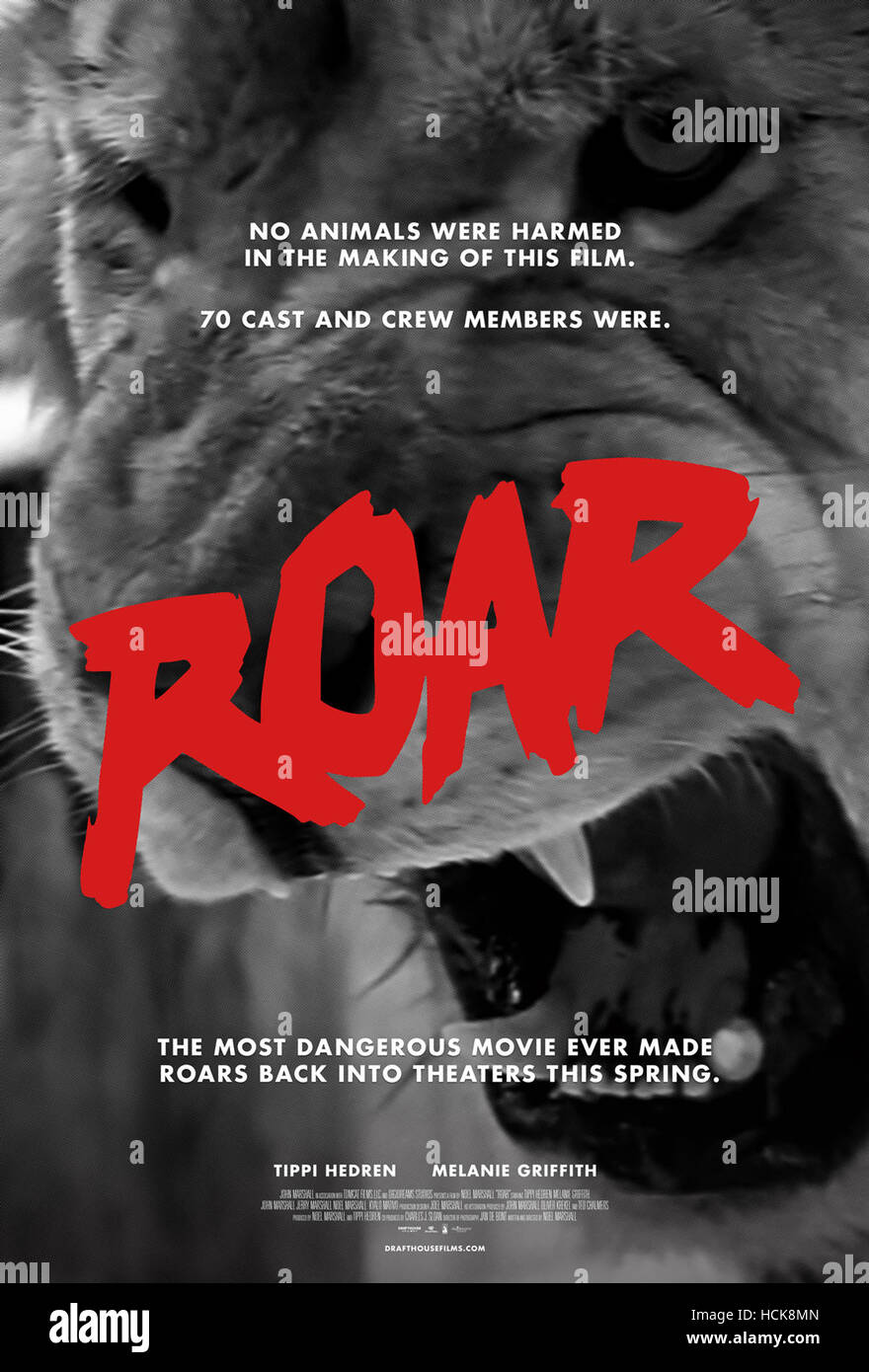 ROAR, US 2015 re-release poster, 1981. ©Drafthouse Films/courtesy ...