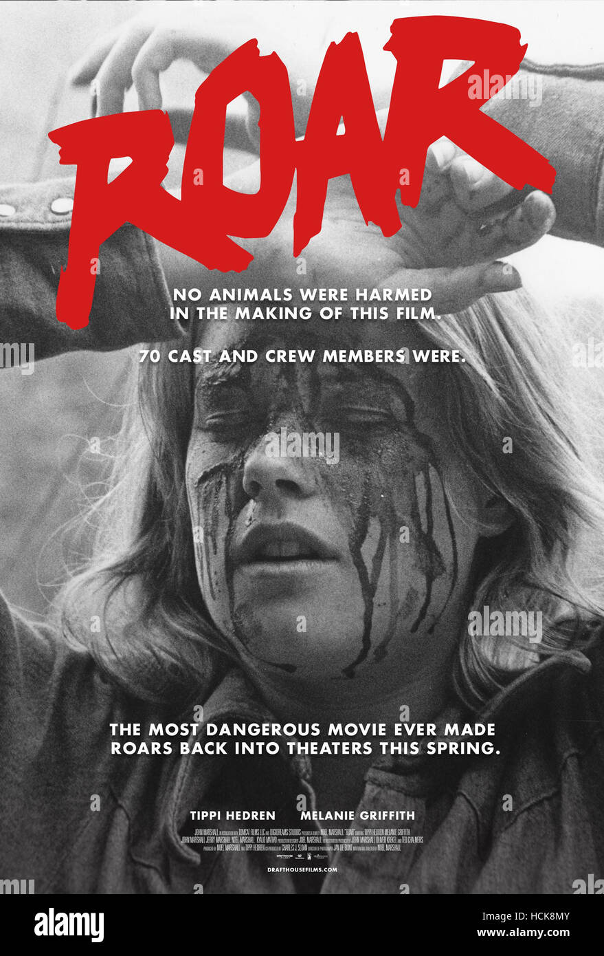 ROAR, US 2015 re-release poster, Melanie Griffith, 1981. ©Drafthouse ...