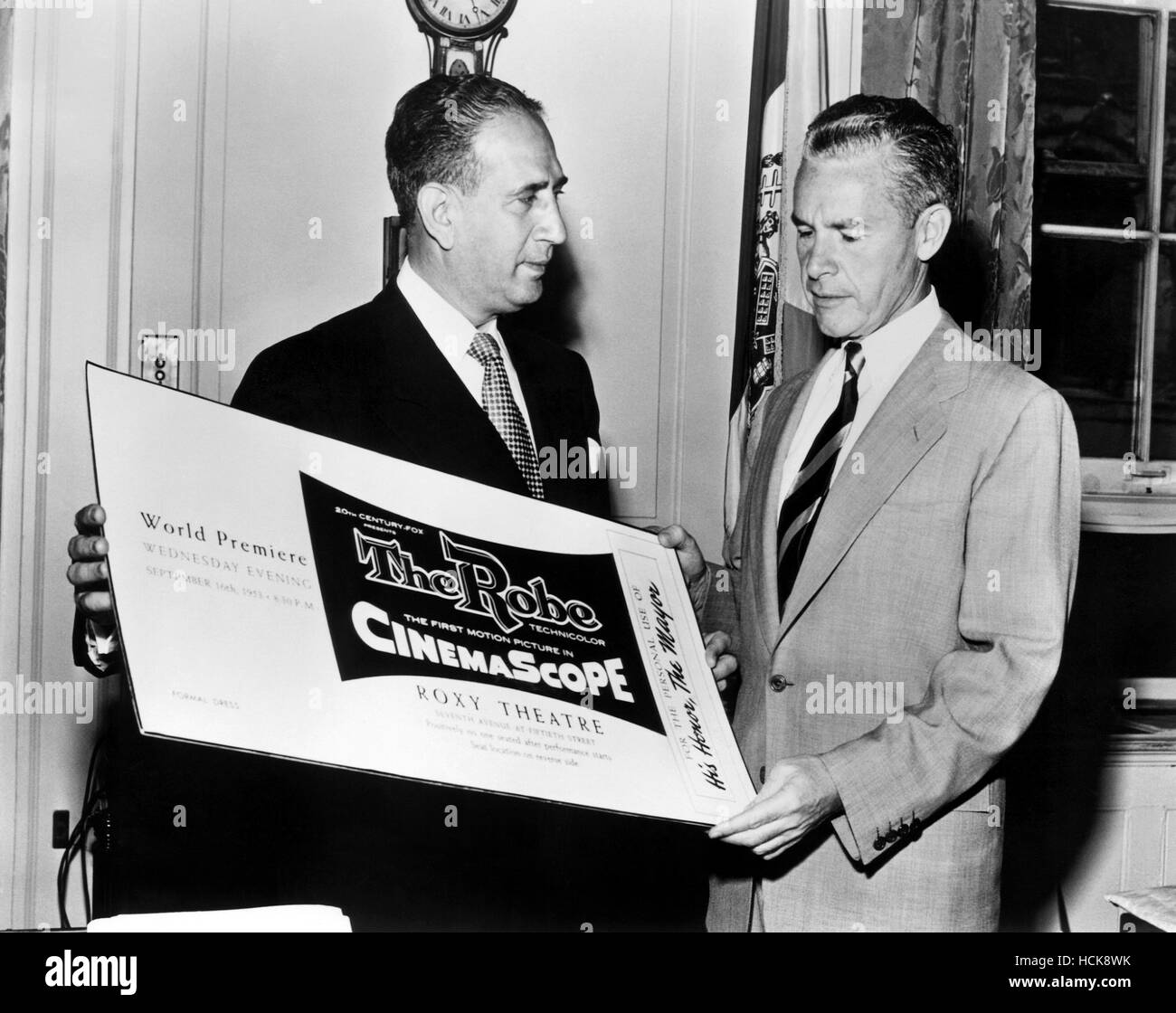 From left: New York City Mayor Vincent Impellitteri meets with producer ...