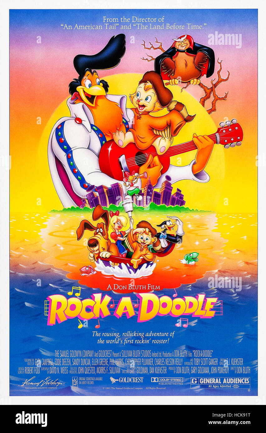 ROCK-A-DOODLE, US poster art, 1991. ©Samuel Goldwyn Films/Courtesy ...