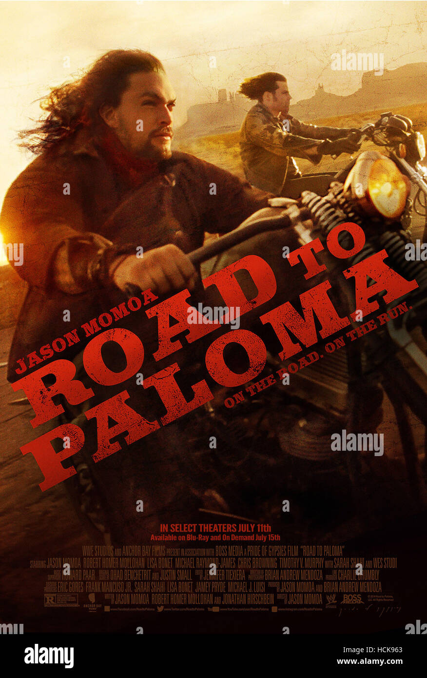 ROAD TO PALOMA, US poster art, from left: Jason Momoa, Robert Homer ...
