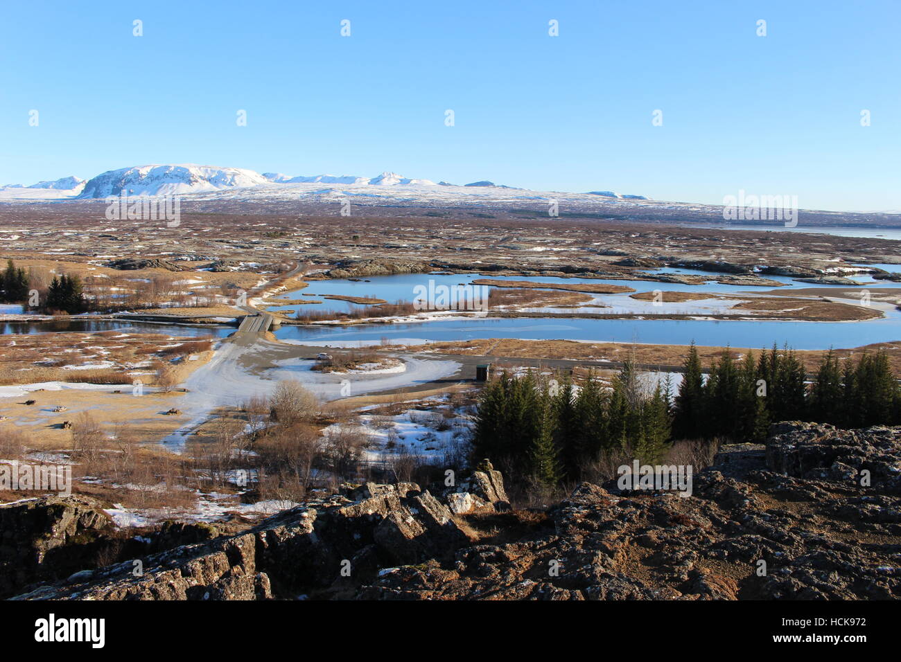 Þingvellir Thingvellir National Park Iceland rift valley crest of the ...