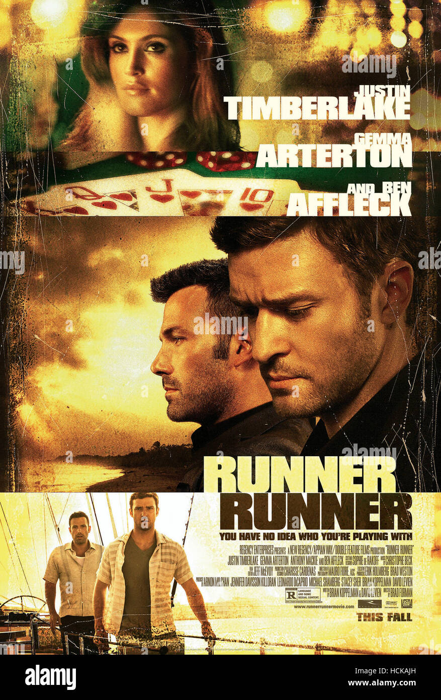RUNNER RUNNER, US poster art, Gemma Arterton (top), Ben Affleck (left ...