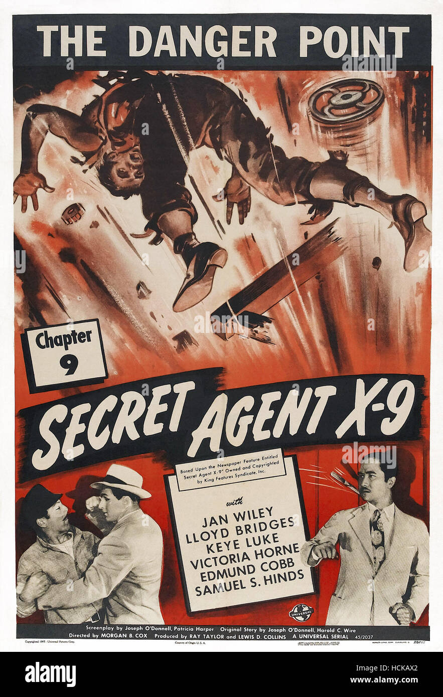 SECRET AGENT X-9, US poster art, Lloyd Bridges, (bottom, second left ...