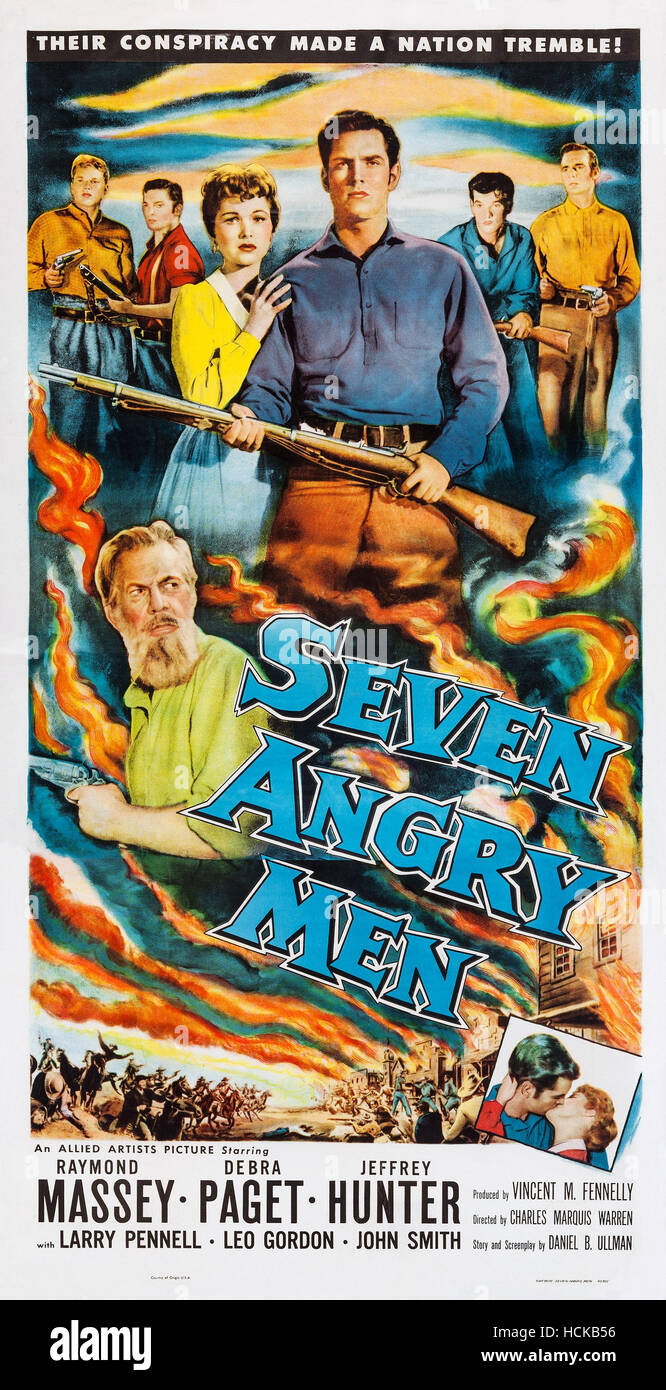 SEVEN ANGRY MEN, US poster art, top from left: John Smith, Leo Gordon ...
