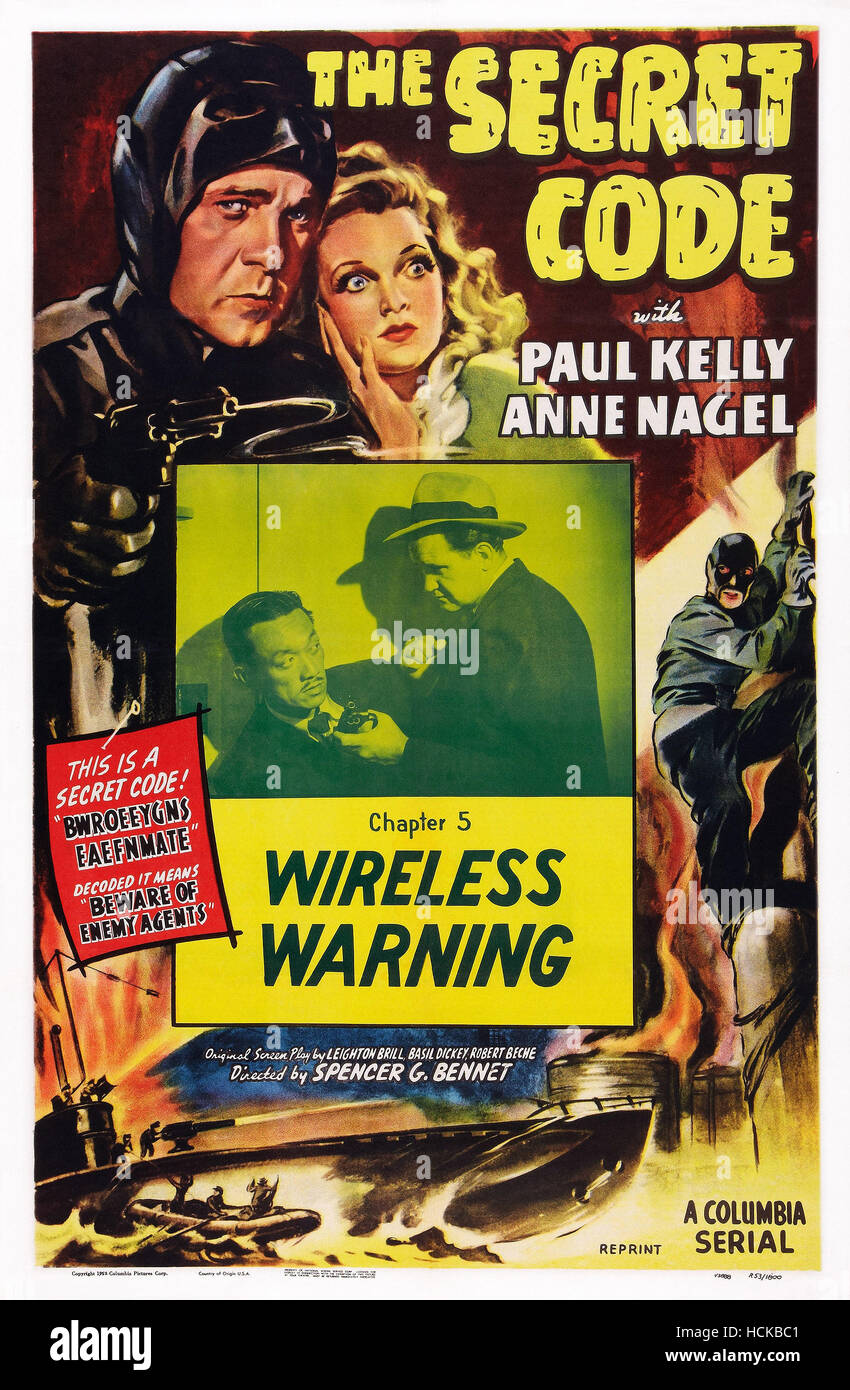 THE SECRET CODE, US reissue poster, top from left: Paul Kelly, Anne ...