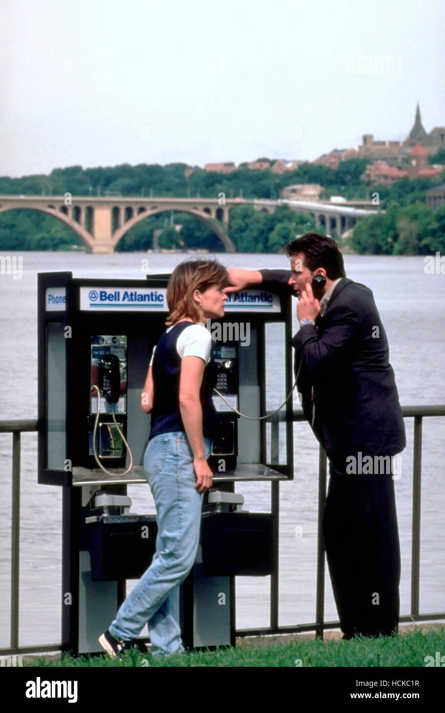 SHADOW CONSPIRACY, from left: Linda Hamilton, Charlie Sheen, 1997 ...