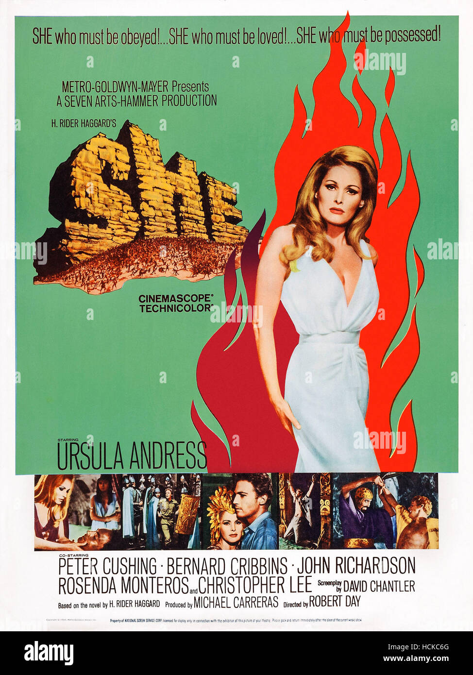 SHE, US poster art, top right: Ursula Andress, 1965 Stock Photo - Alamy