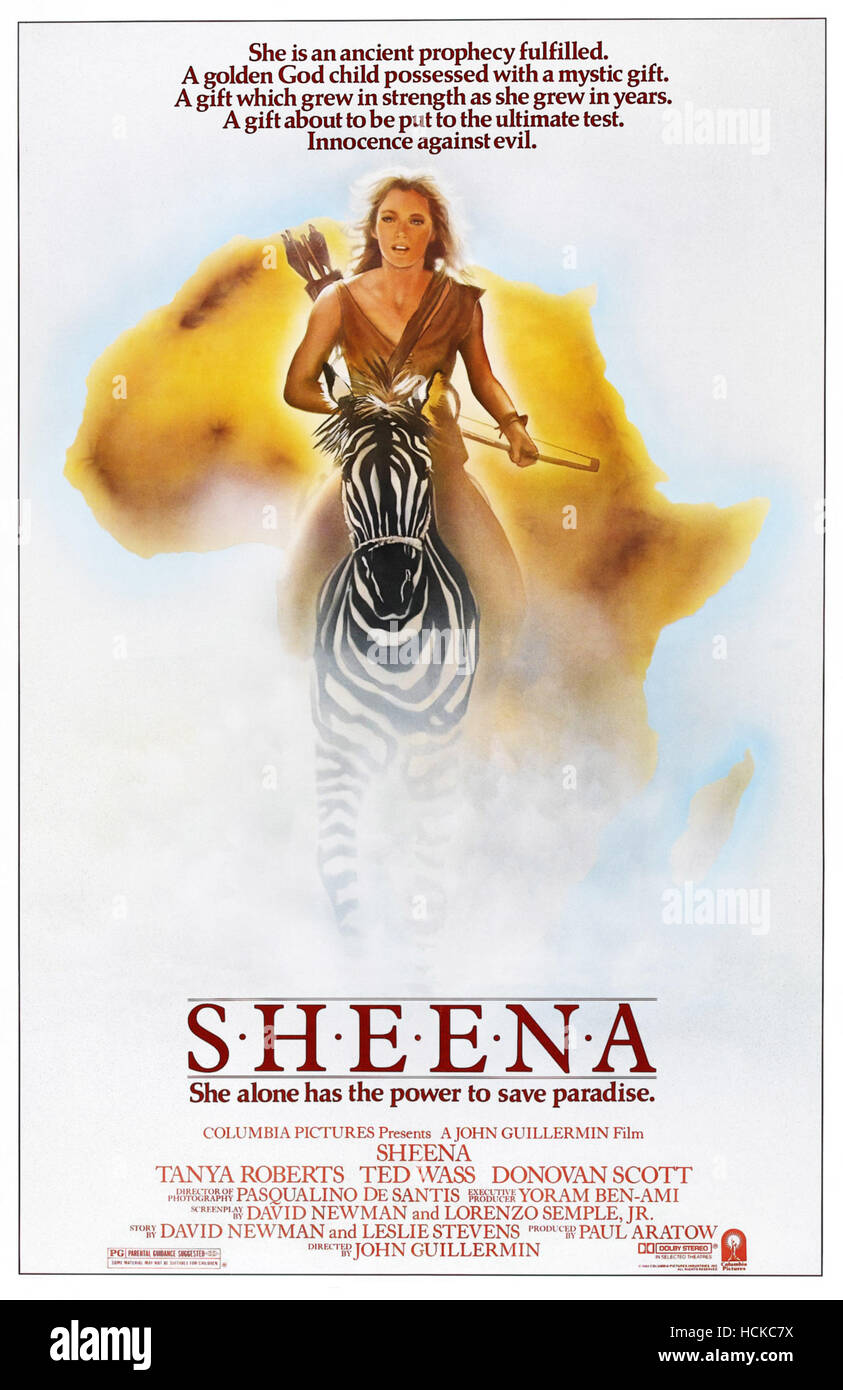 SHEENA, Tanya Roberts, 1984. © Columbia Pictures / Courtesy: Everett ...