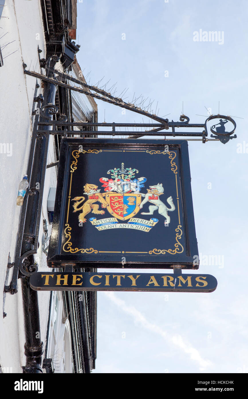 pubsign in the historic city of Chester, England, UK Stock Photo - Alamy