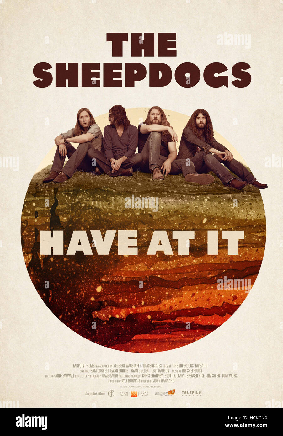 THE SHEEPDOGS HAVE AT IT, Canadian poster art, The Sheepdogs, from left ...