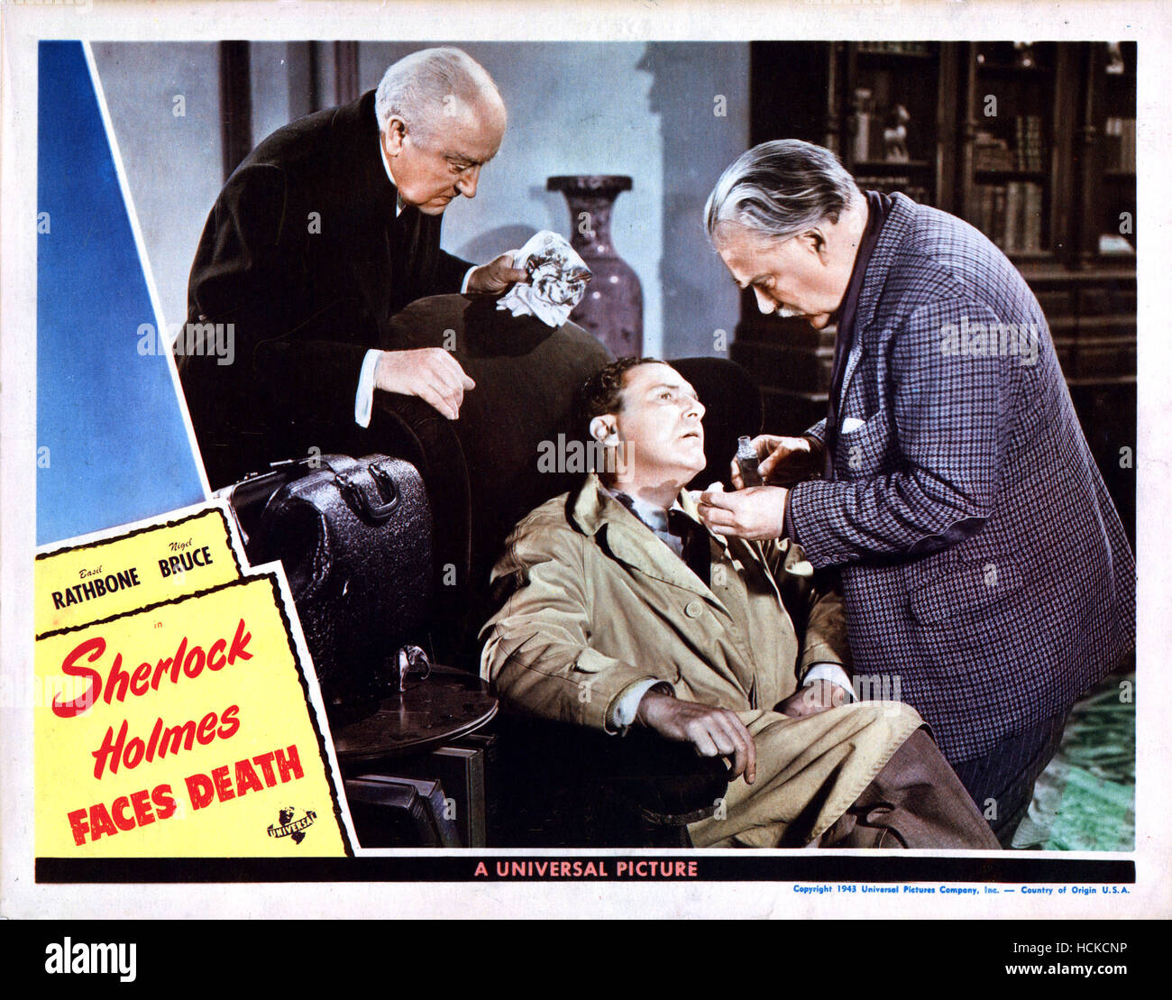 SHERLOCK HOLMES FACES DEATH, from left, Halliwell Hobbes, Gavin Muir ...
