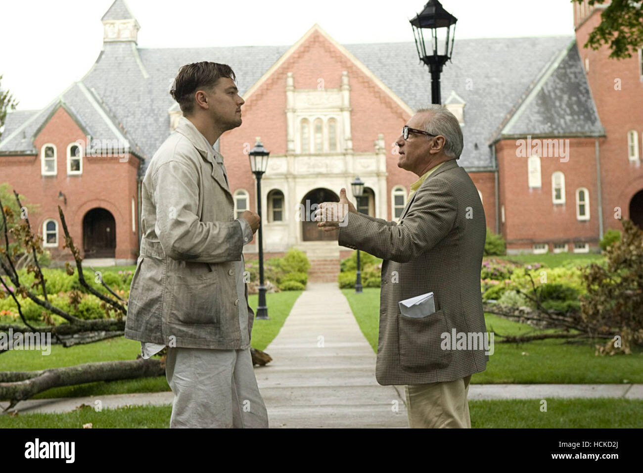 SHUTTER ISLAND, from left: Leonardo DiCaprio, director Martin Scorsese, on set, 2010. ©Paramount ...