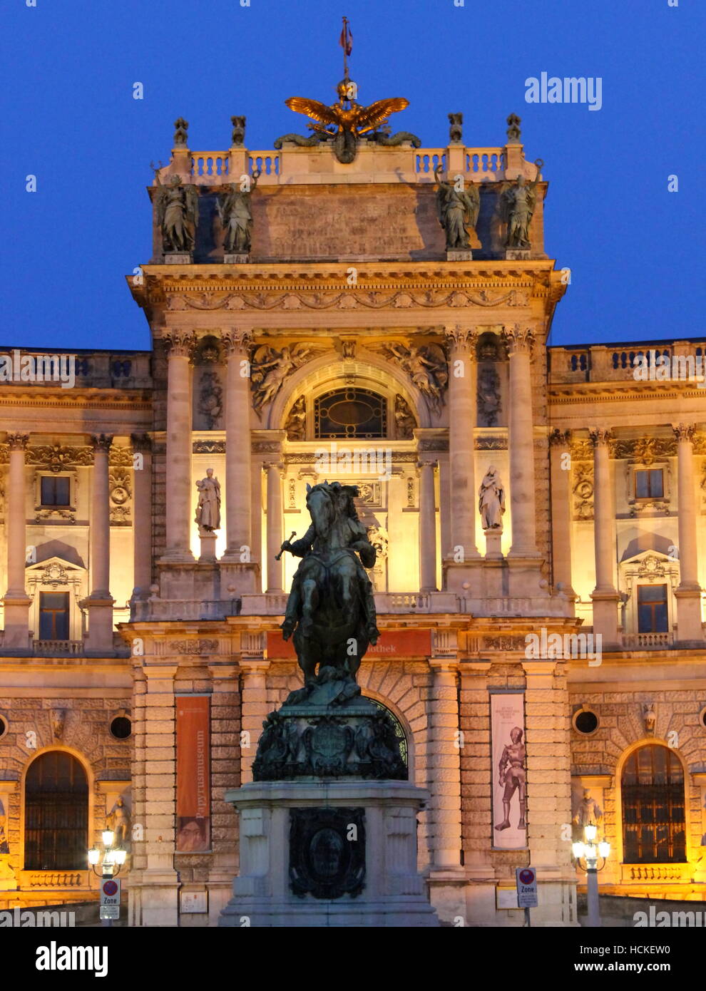 Hofburg Palace Front yard with statue of Archduke Charles in the ...