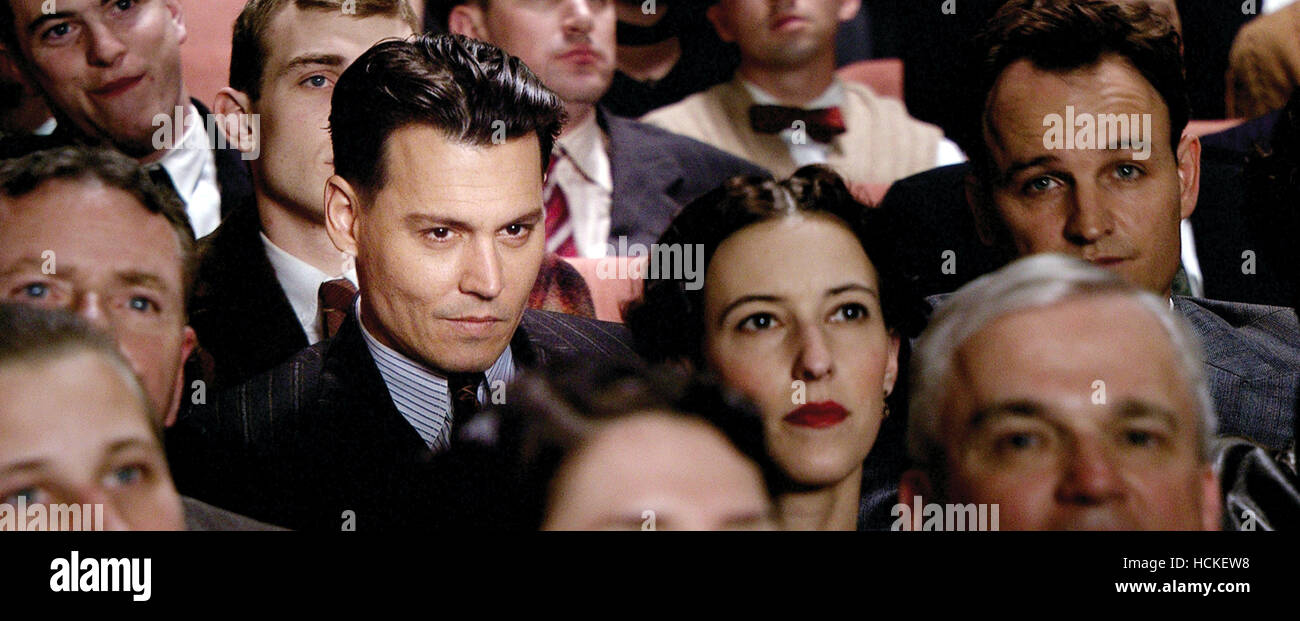 PUBLIC ENEMIES, Johnny Depp as John Dillinger (left of center), 2009 ...