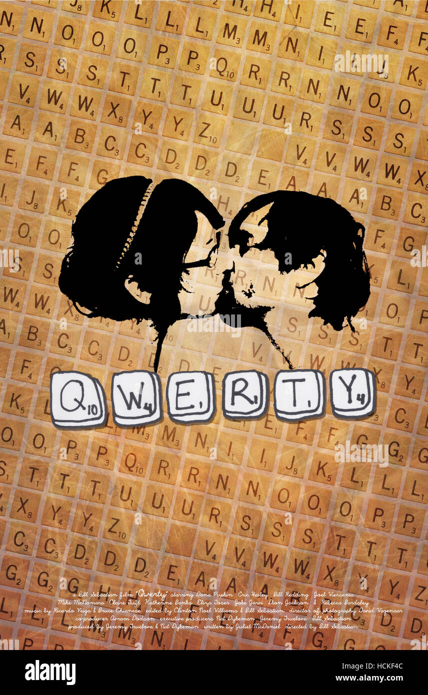 QWERTY, US poster art, from left: Dana Pupkin, Eric Hailey, 2012 Stock ...