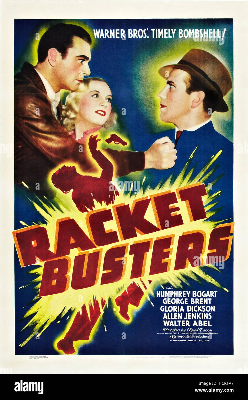 RACKET BUSTERS, US poster, from left: George Brent, Gloria Dickson ...