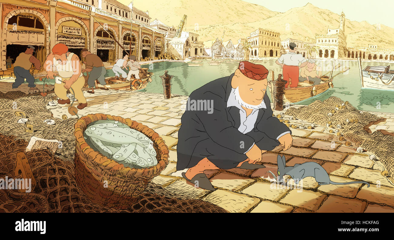 THE RABBI'S CAT, (aka LE CHAT DU RABBIN), foreground from left: Rabbi ...