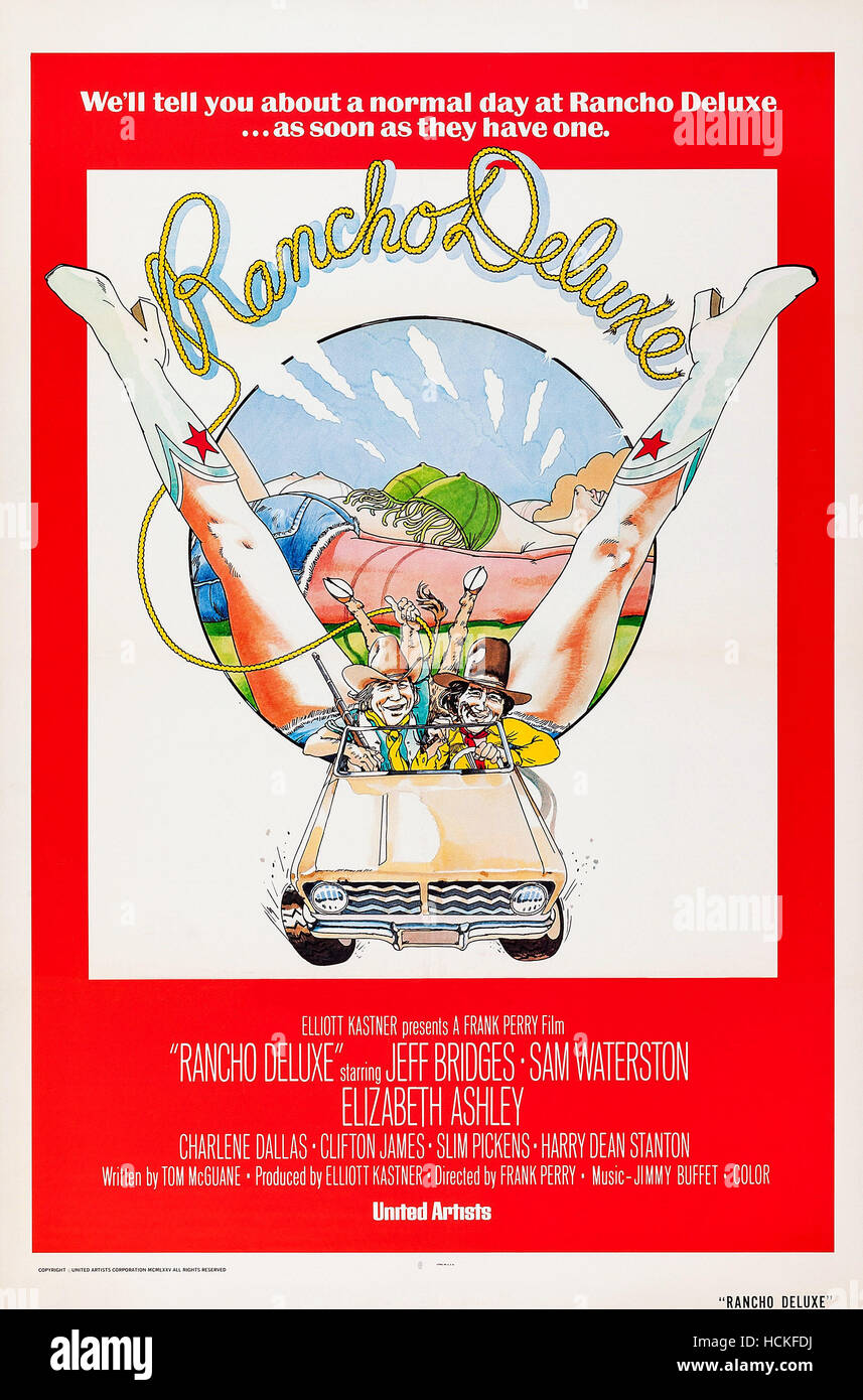 RANCHO DELUXE, US poster art, from left: Jeff Bridges, Sam Waterston ...