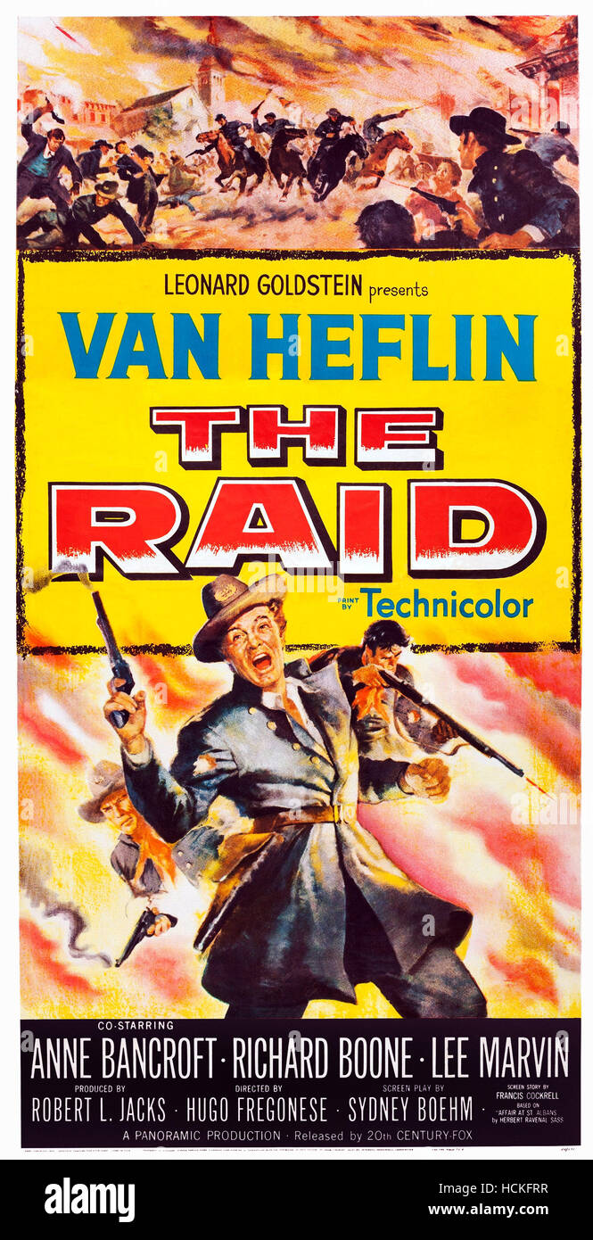 THE RAID, US poster art, Van Heflin, 1954. TM & Copyright © 20th ...