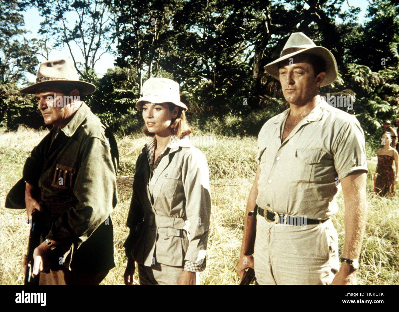 RAMPAGE, Jack Hawkins, Elsa Martinelli, Robert Mitchum, 1963 Stock ...