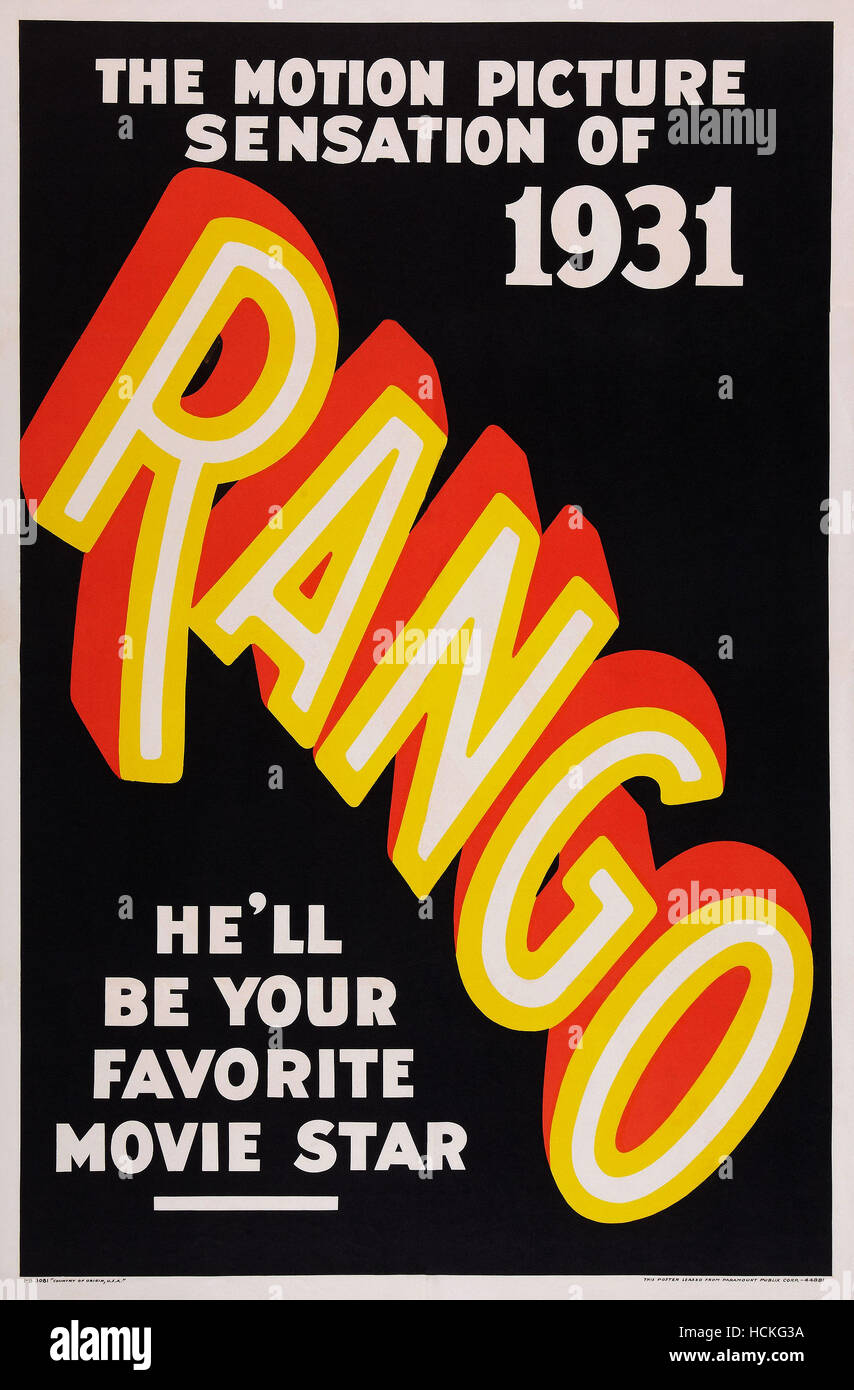 RANGO, US poster art, 1931 Stock Photo - Alamy